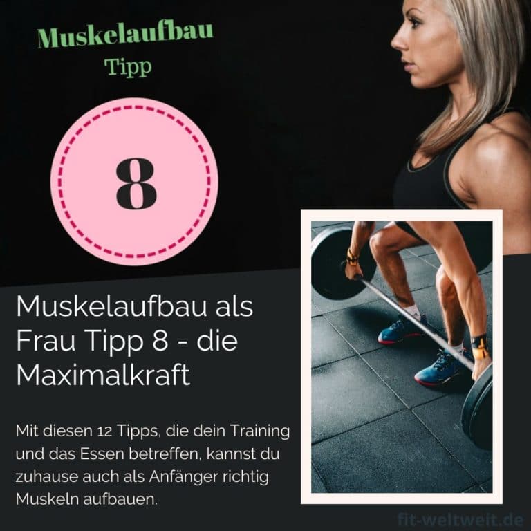 Muskelaufbau als Frau Tipp 8 – Wiederholungsanzahl (Maximalkraft) - fit ...