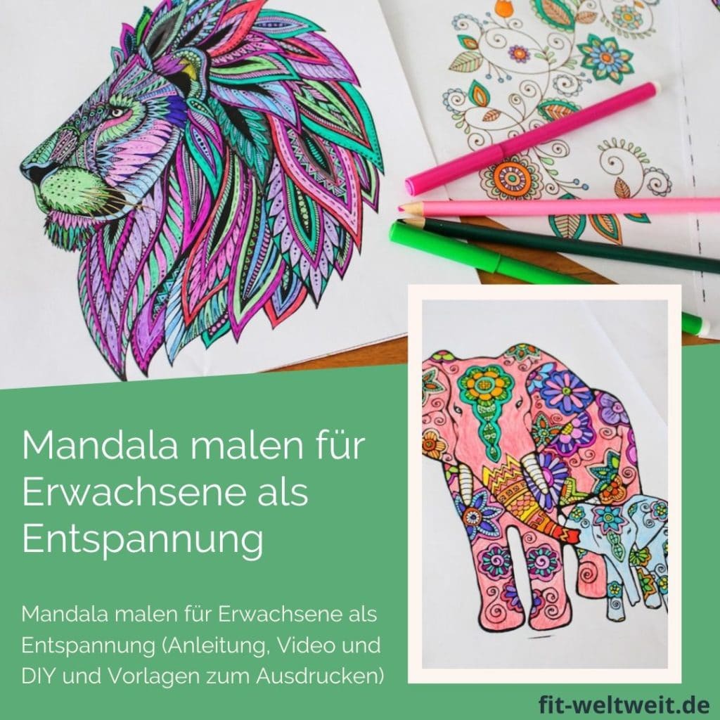 Mandala malen für Erwachsene als Entspannung - Stress abbauen