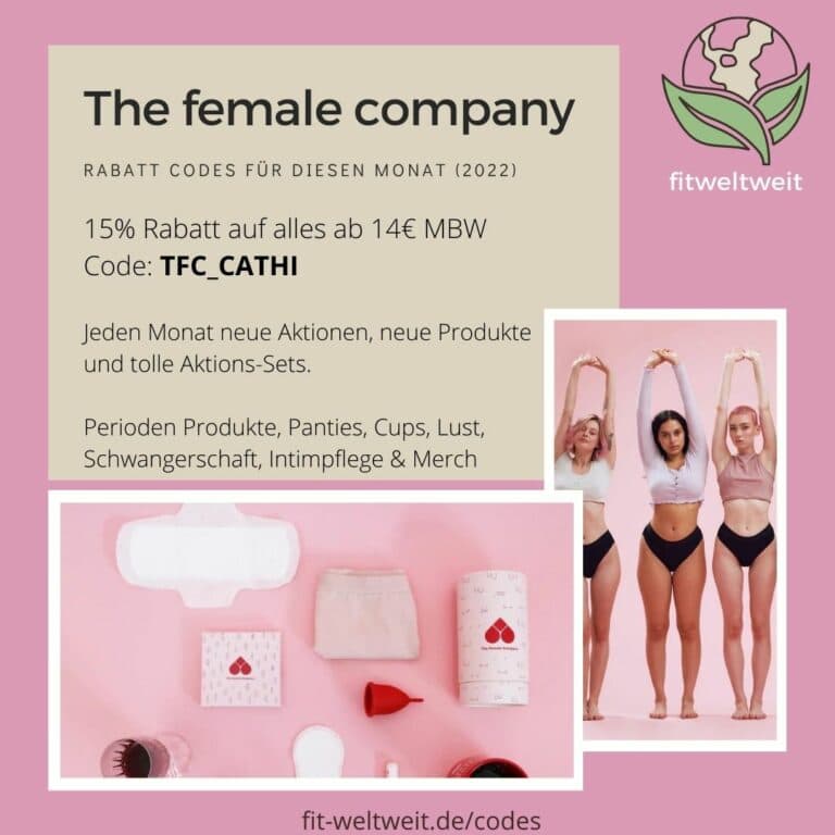 The female Company Code 60% Rabatt August 20%-30% Gutschein