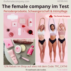 The female Company Code 50%! April 20%-30% Rabatt Gutschein