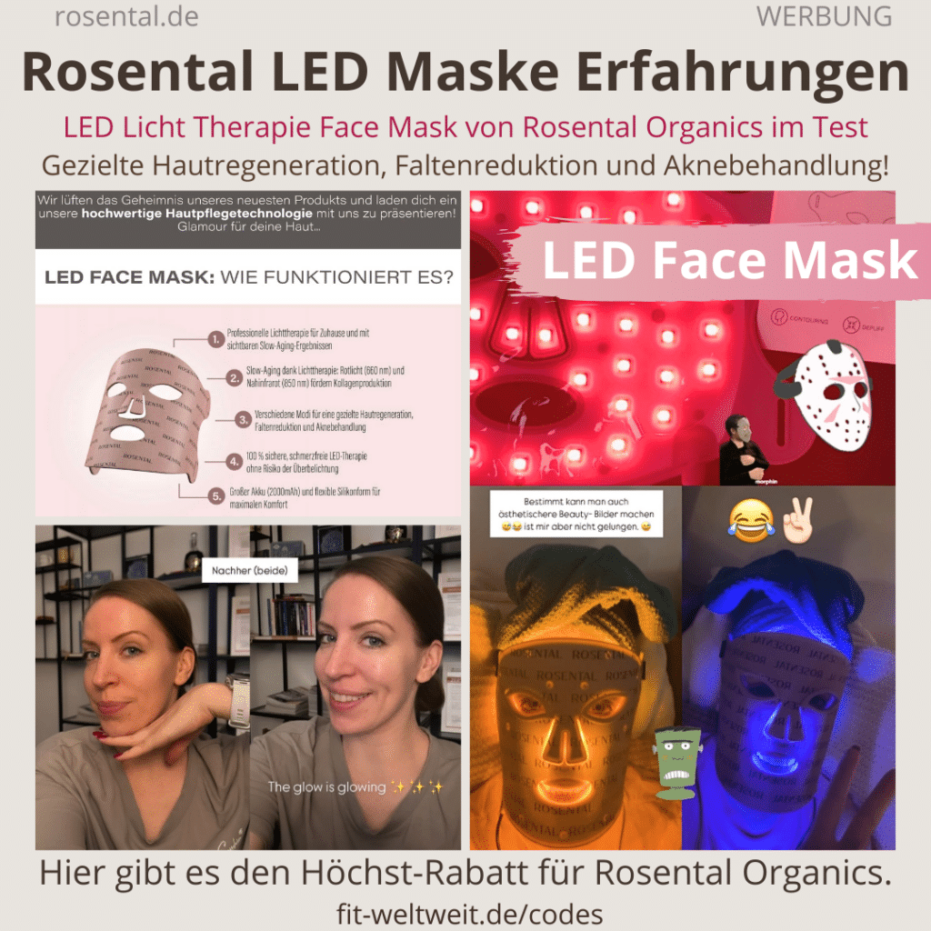 LED FACE MASK Rosental Organics Erfahrungen Licht Maske Test